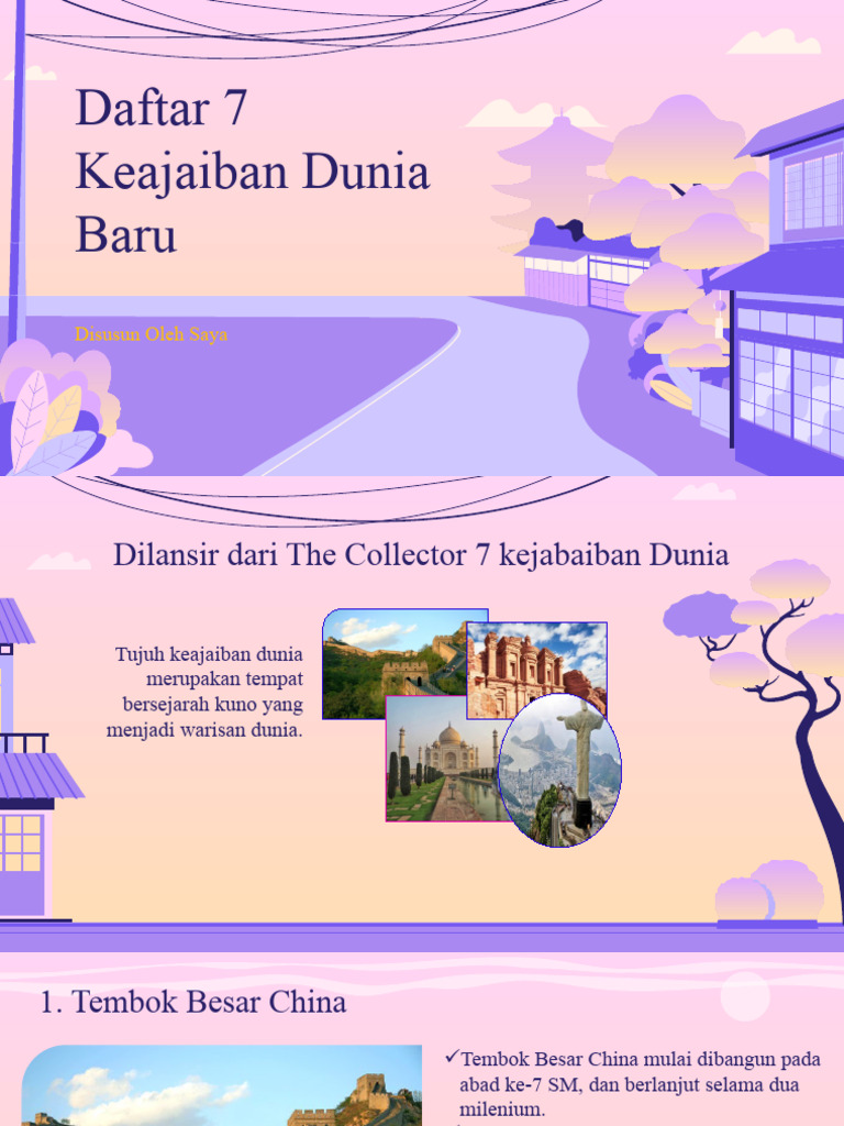 Daftar 7 Keajaiban Dunia Baru | PDF | Seni