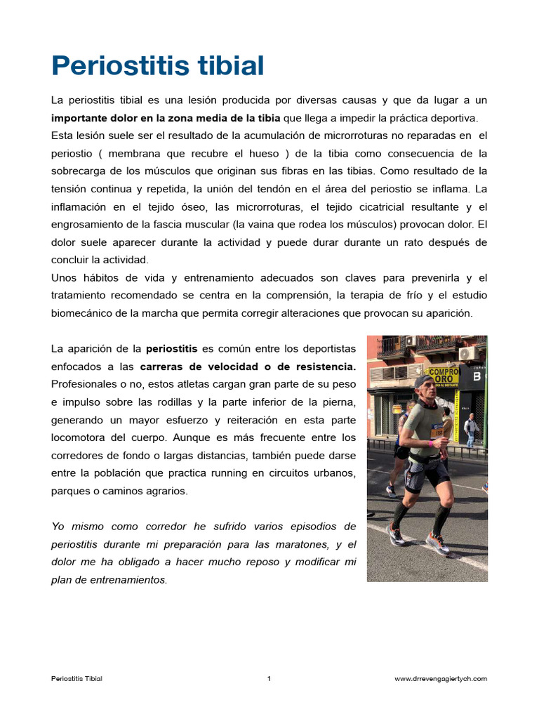 Prevención y Tratamiento de Periostitis Tibial | PDF | Corriendo | Hueso