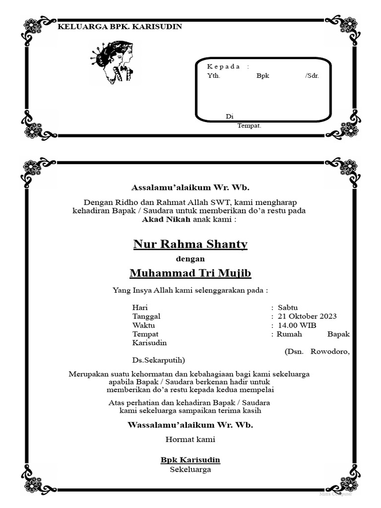 Undangan Kenduri-1 | PDF