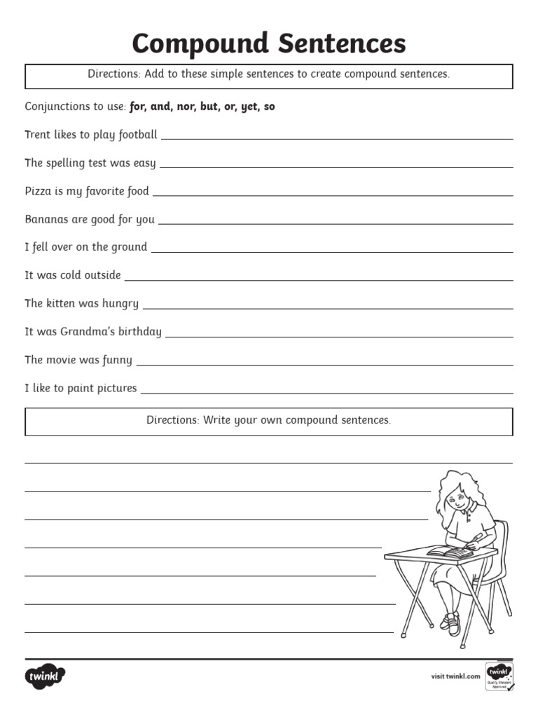 L4 HW - Writing-Compound-Sentences-Activity - Ver - 4 | PDF