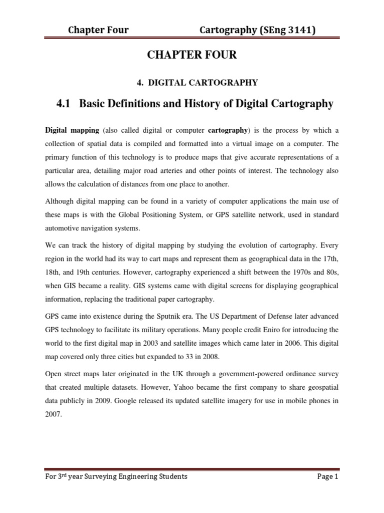 Chapter - 4 | PDF | Geographic Information System | Cartography