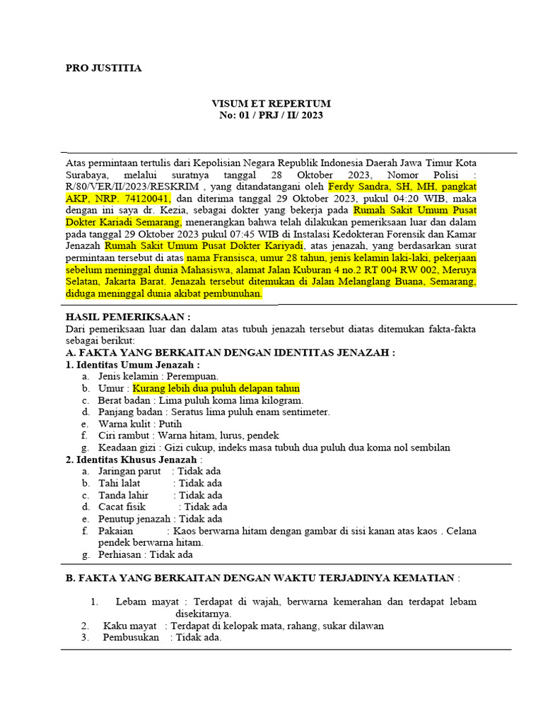 Visum Et Repertum | PDF