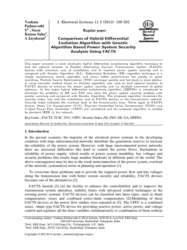 Comparison Of Hybrid Differential Evolution Algori Pdf Genetic