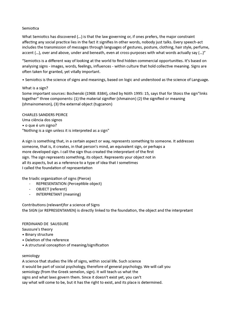 Semiotics | PDF | Semiotics | Linguistics