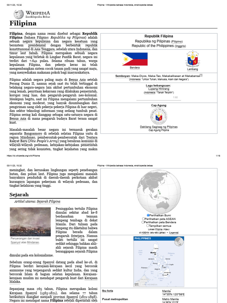 Sejarah dan Budaya Filipina | PDF