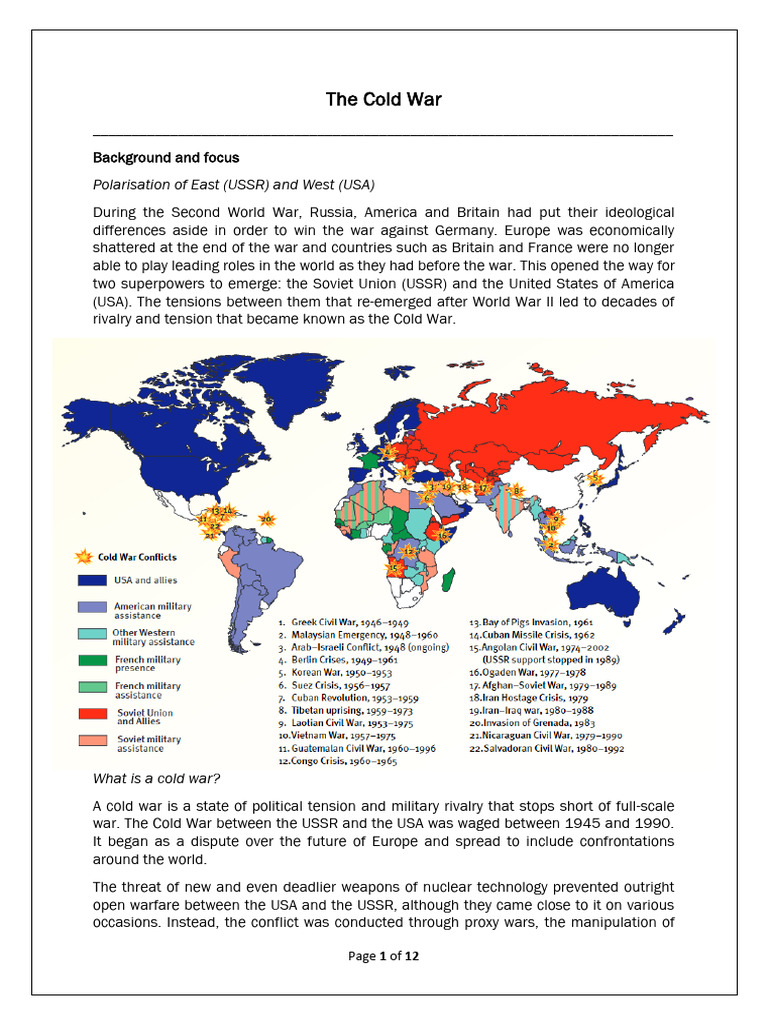 The Cold War | PDF | Cuban Missile Crisis | Cold War