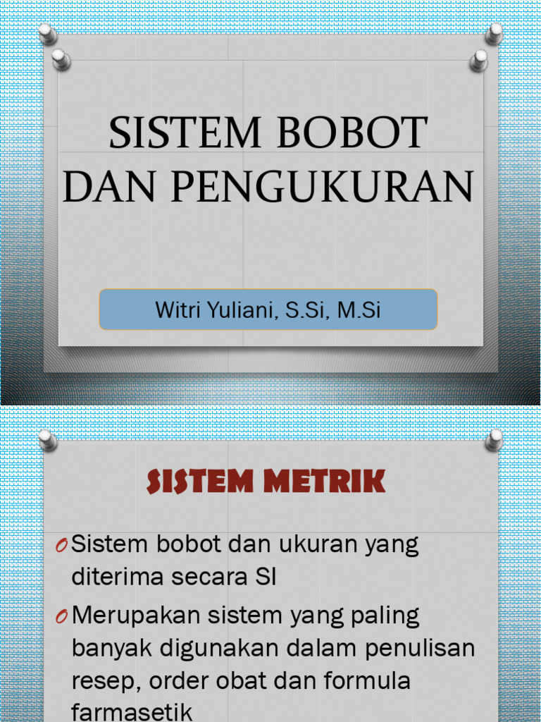 Sistem Bobot Dan Pengukuran | PDF