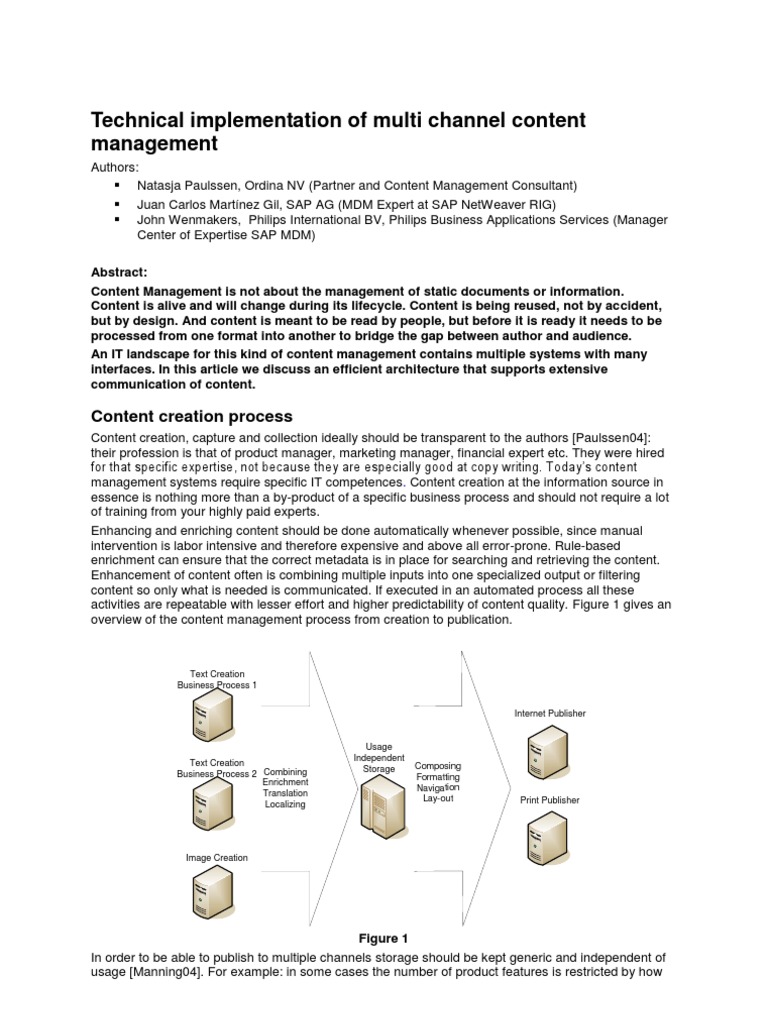 Multi Channel Content Management 10 | PDF | Business Process ...