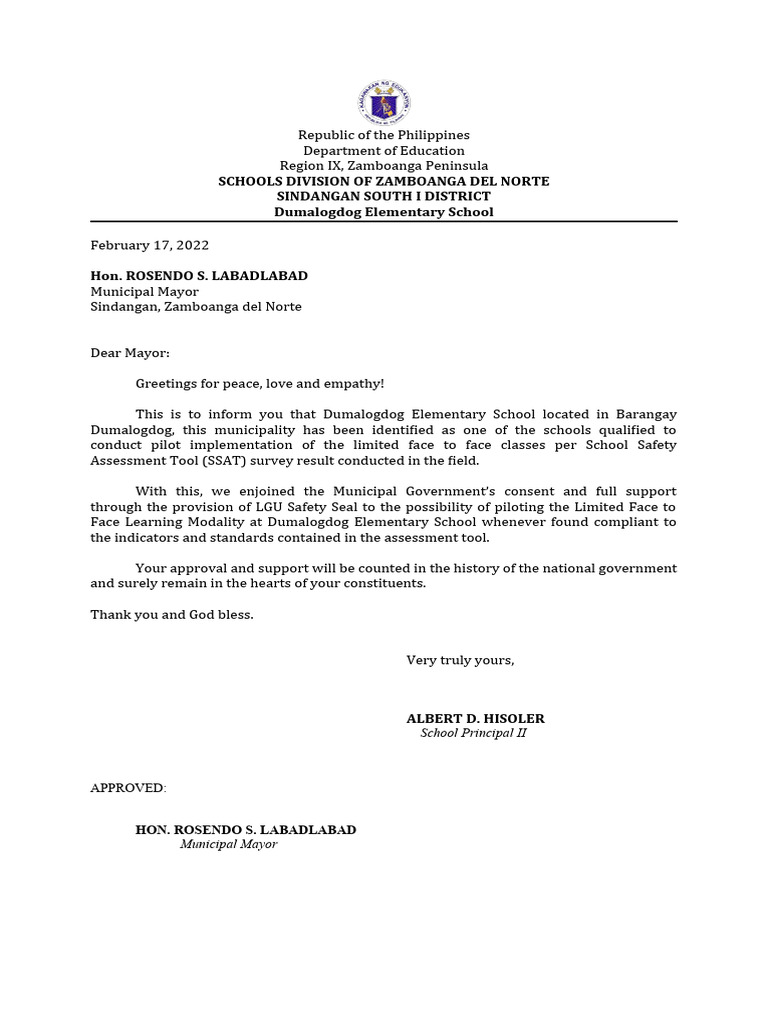 Letter Request For Lgu Concurrence | PDF