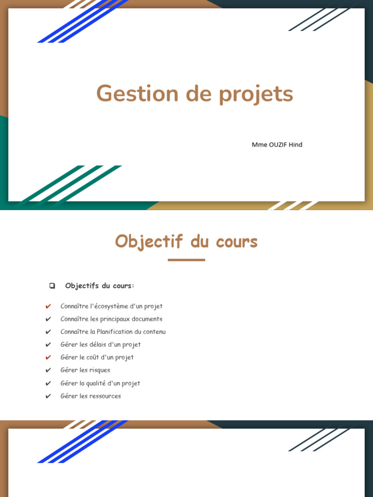 Cours Gestion de Projet S1 - S4 | PDF | Gestion de projet | Planification