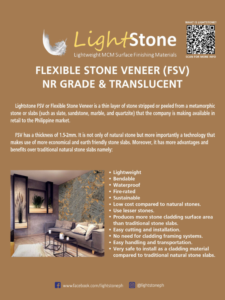 Lightstone Flexible Stone Veneer Catalog - 1652840159 | PDF