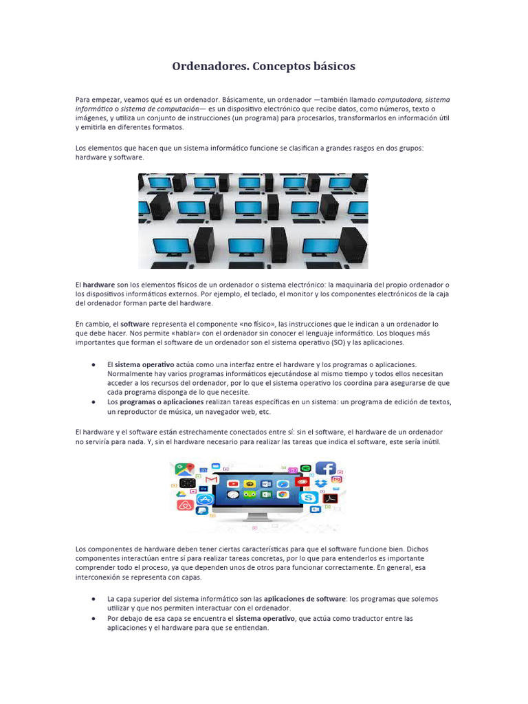 RAMON MARTIN TAPIA Ordenadores Conceptos Básicos | PDF | Hardware de la ...