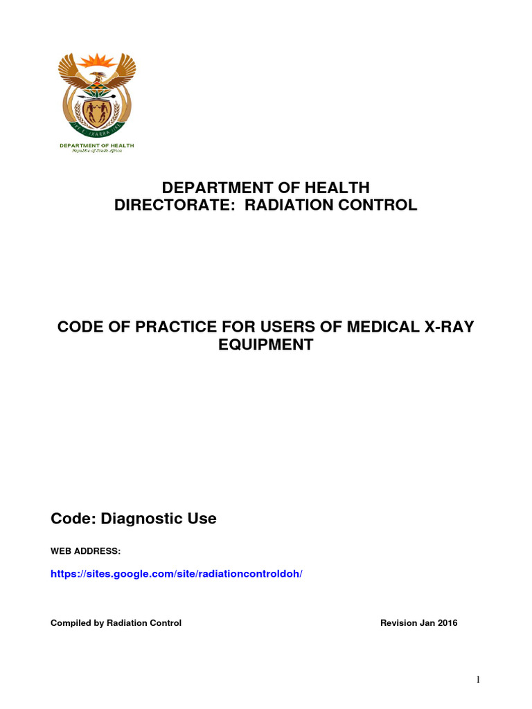 Code of Practice For Users of Medical X Ray Equipment 01 2015 2 | PDF ...