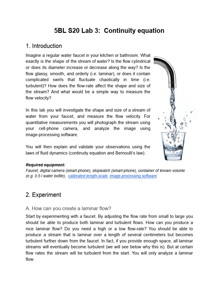 5bl Lab 3 Manual | PDF | Reynolds Number | Fluid Dynamics