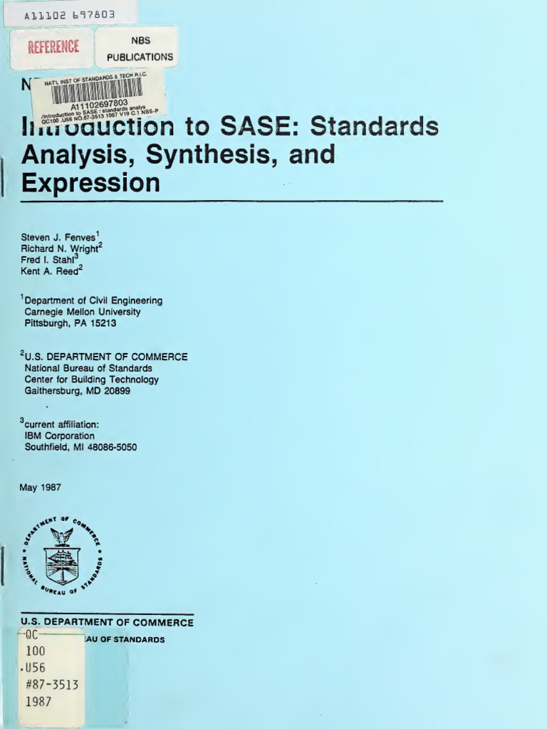 1987 - Fenves - Introduction To SASE | PDF | Stairs | Data
