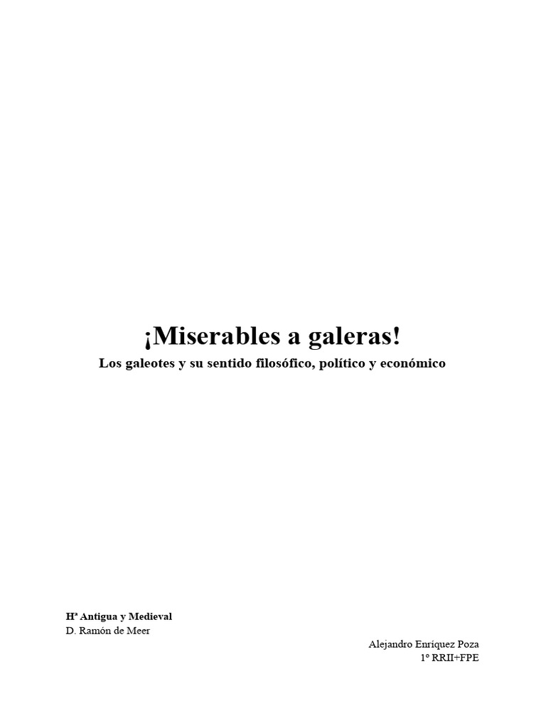 ¡Miserables A Galeras! | PDF | Monedas | Galera
