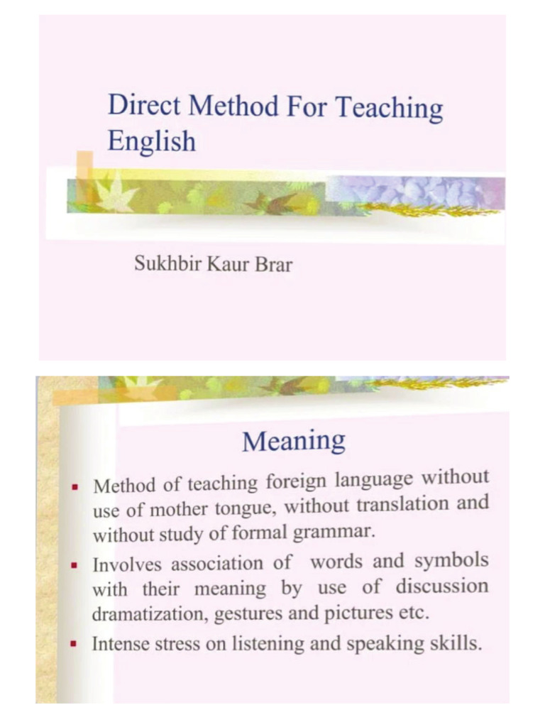 Direct Method | PDF