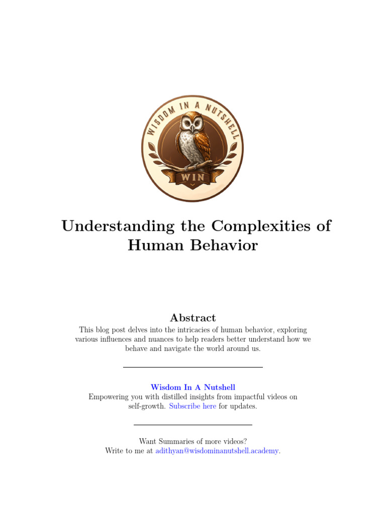 1__introduction_to_human_behavioral_biology | PDF | Human Behavior | Empathy