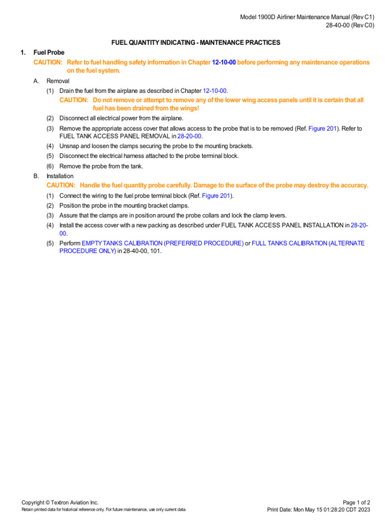 Fuel Indicating Maintenance | PDF | Equipment | Manufactured Goods
