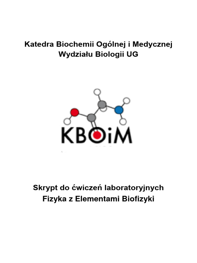 Skrypt Biofizyka 2023 | PDF
