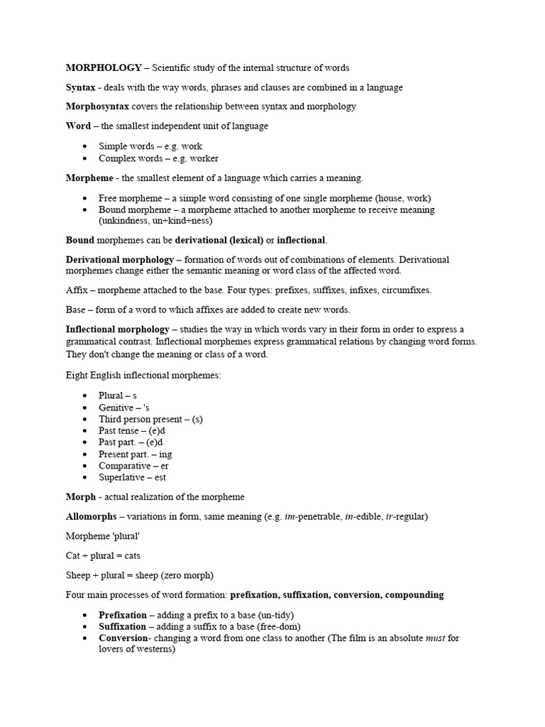 1_kolokvij_moja_skripta | PDF | Morphology (Linguistics) | Adjective