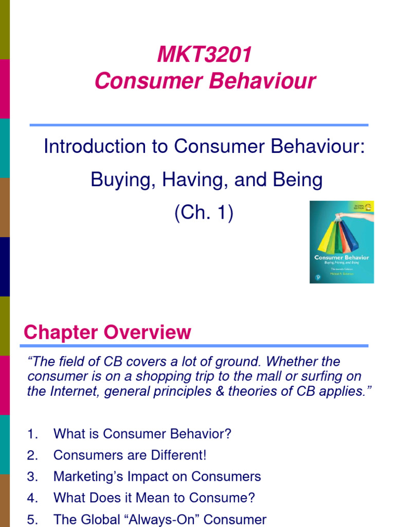 CB CH1 Summary | PDF | Consumer Behaviour | Behavior