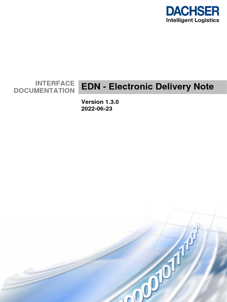 Electronic Delivery Note (EDN) (v1.3.0) (EN) | Download Free PDF ...