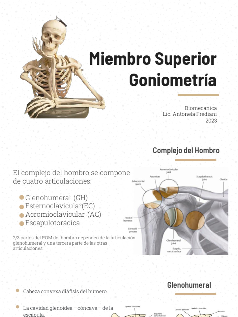 Goniometria MMSS - Hombro | PDF | Hombro | Codo
