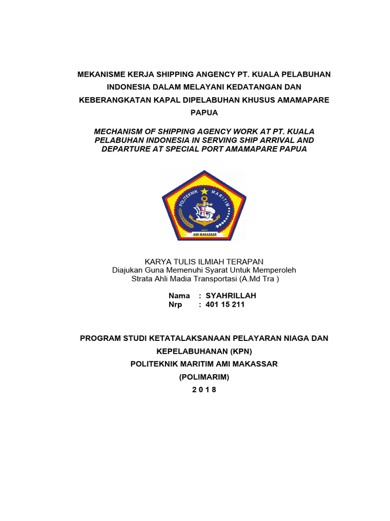 Sampul Depan Kti | PDF | Bisnis