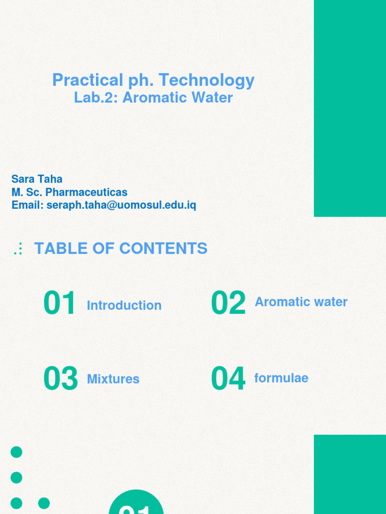 Aromatic Water | PDF | Sodium Bicarbonate | Water
