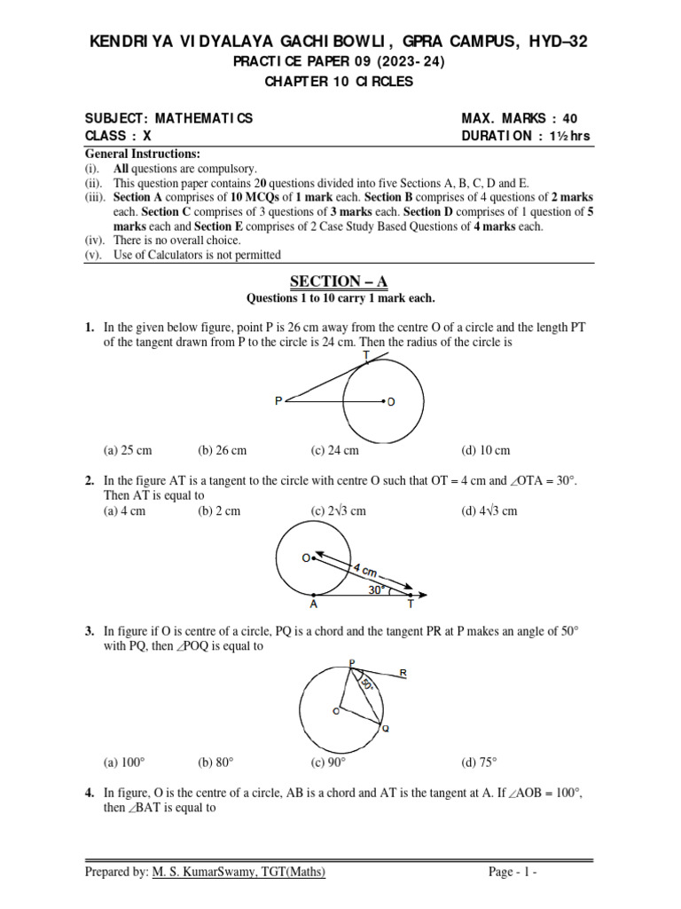 Circles | PDF | Circle | Perpendicular
