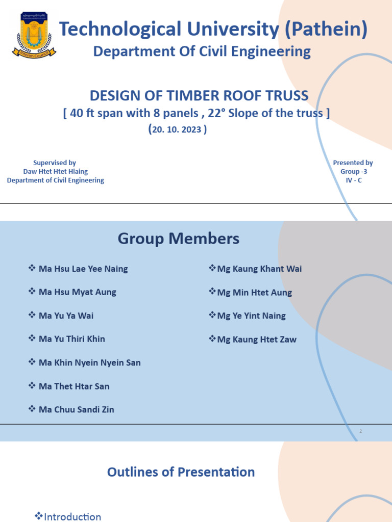 Group 3 Power Point Final 1 | Download Free PDF | Truss | Civil Engineering