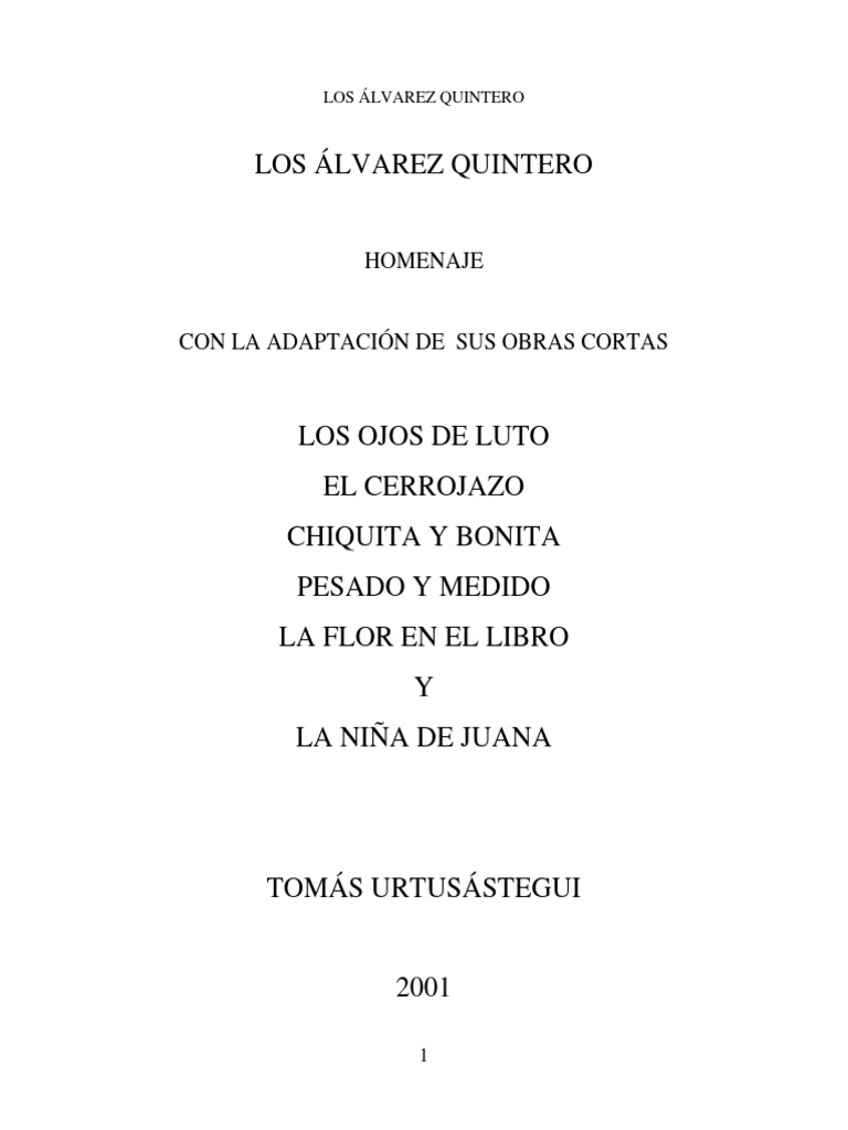 Los Alvarez Quintero (6486) | PDF | María, madre de Jesús | Amor