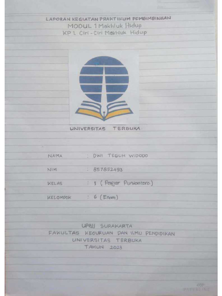 Modul 1 Kp. 1 Ciri Makhluk Hidup - Dwi Teguh Widodo - 857852493 | PDF