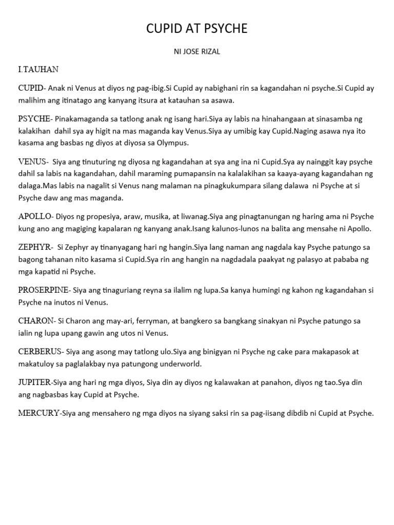 Cupid at Psyche (PT) | PDF