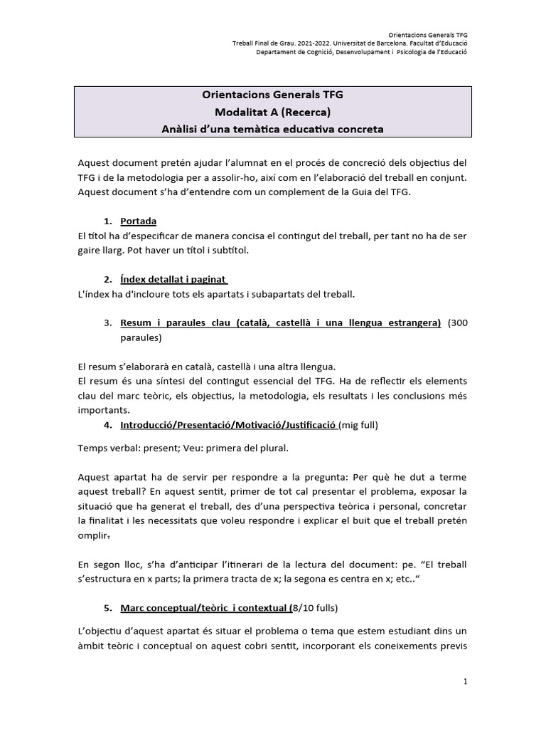 TFG Orientacions Model A DEF | PDF
