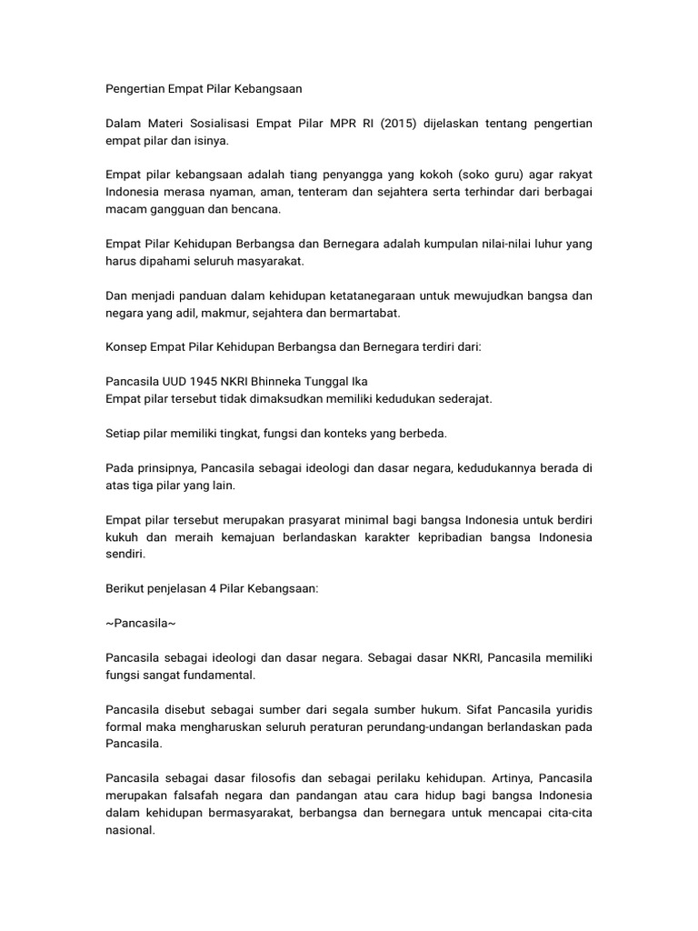 SKD - 4 Pilar Negara | PDF | Ilmu Sosial