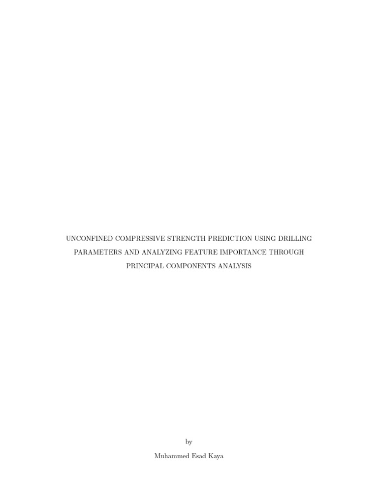 UCS Prediction Using Drilling Parameters | PDF | Machine Learning | Regression Analysis