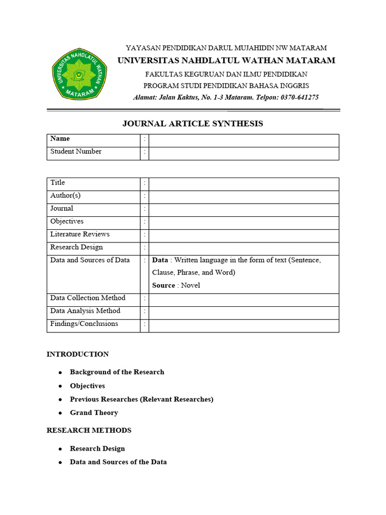 Journal Article Synthesis | PDF | Science & Mathematics