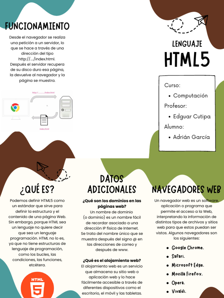 Tríptico de HTML5 | PDF | Red mundial | Internet y web