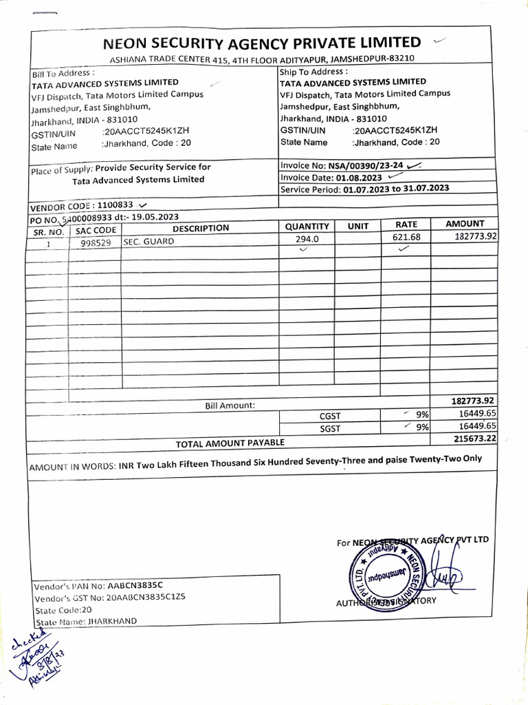 Neon July Invoice | PDF | Government Finances | Taxation