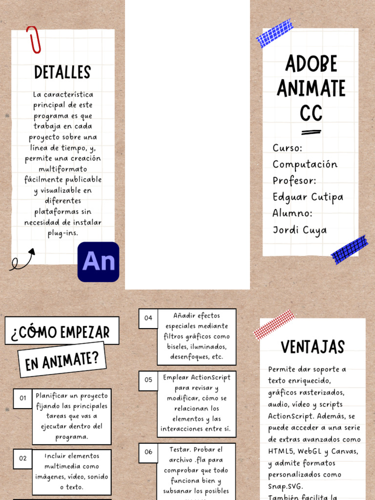 Triptico de ADOBE ANIMATE | PDF | Software de la aplicacion | Software