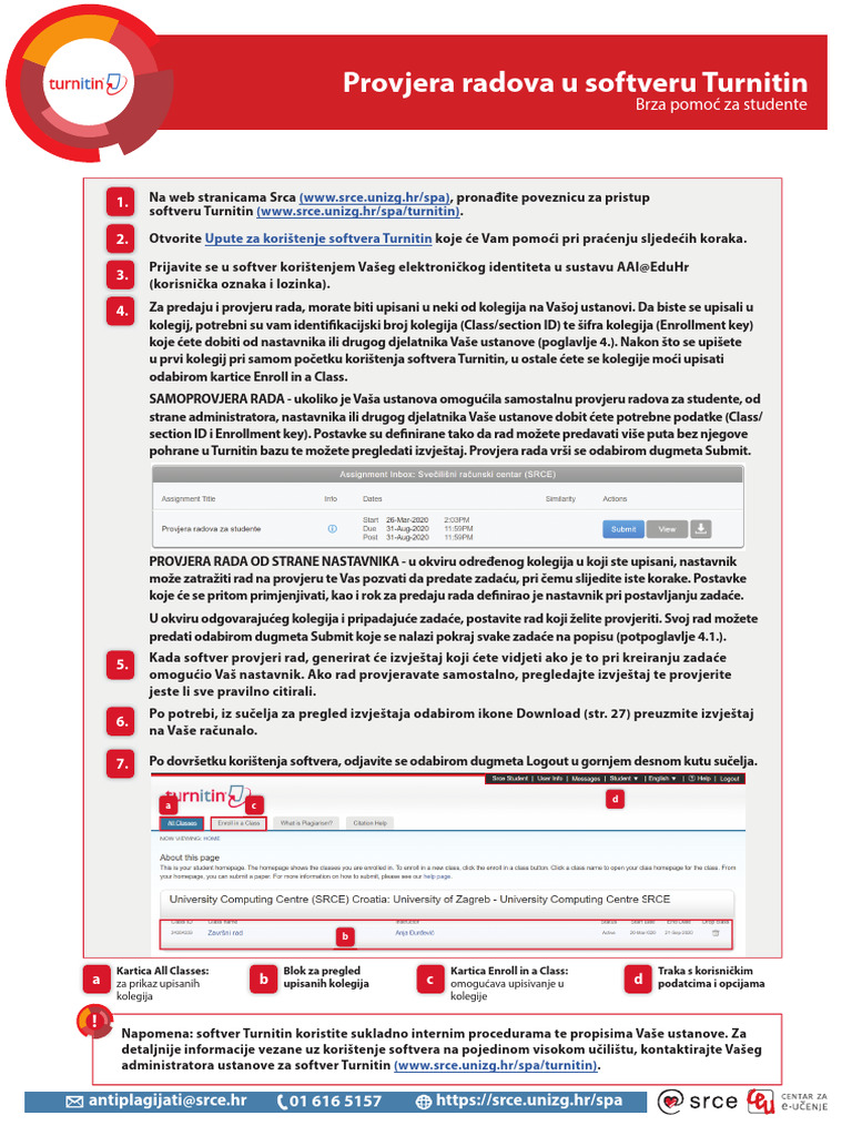 Srce Upute Za Studente | PDF