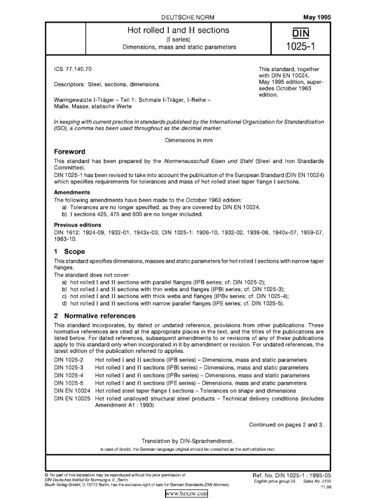 Din 1025-1 | PDF | Engineering Tolerance | Mechanical Engineering