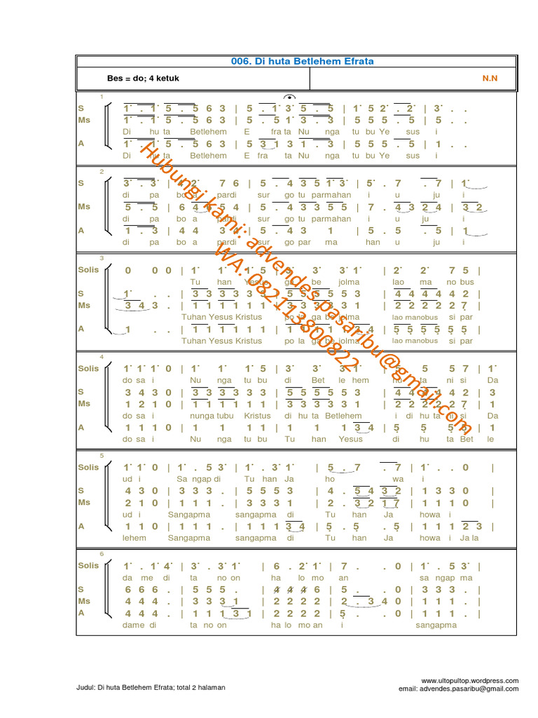 Di Huta Betlehem Efrata | PDF