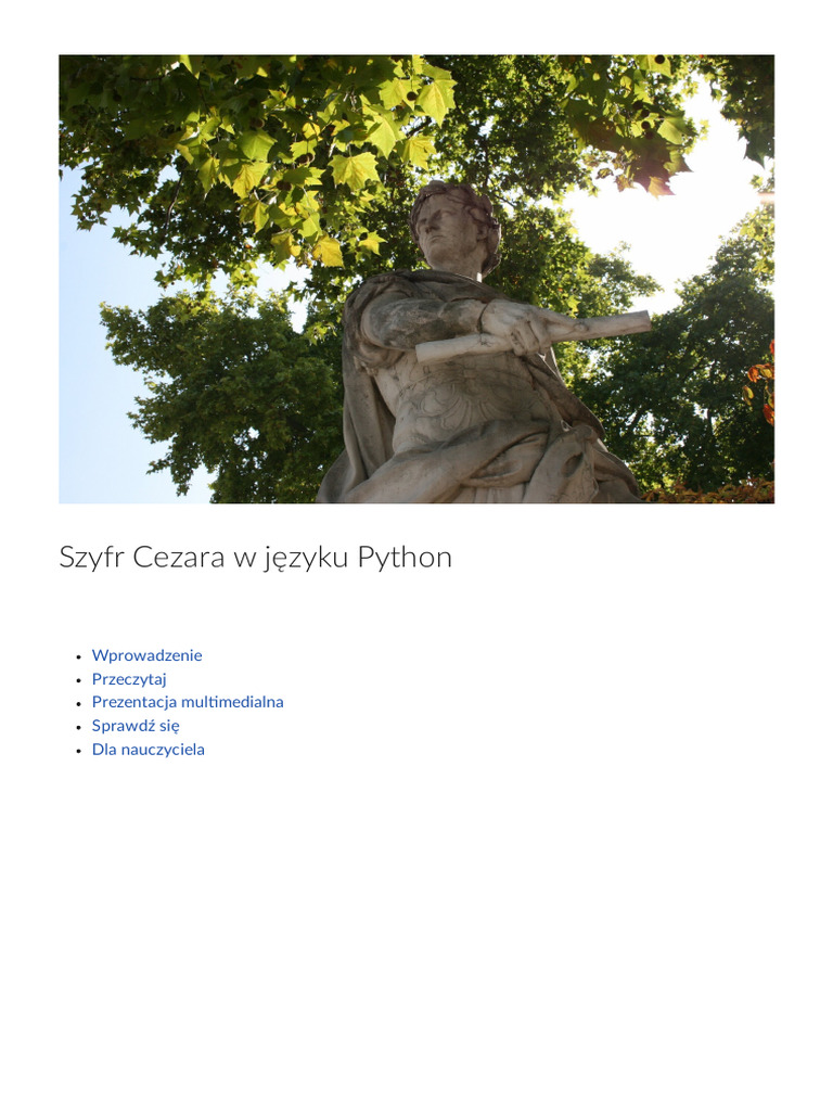 Szyfr Cezara w Jezyku Python | PDF