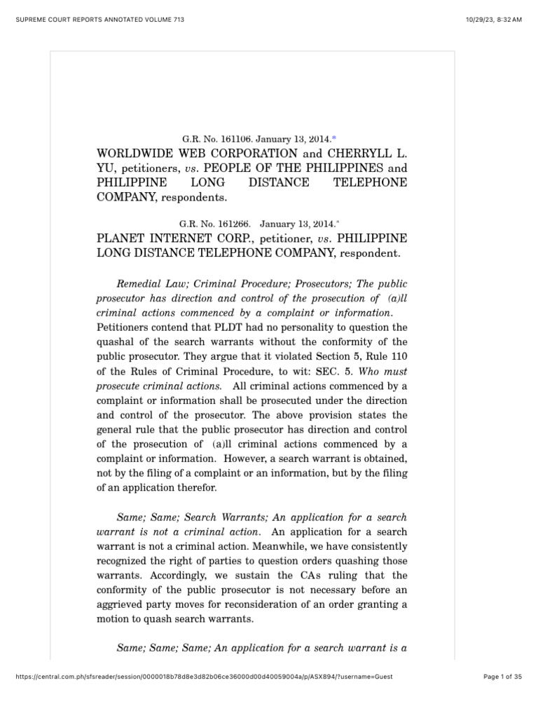 Supreme Court Ruling on Search Warrants | PDF | Search And Seizure ...