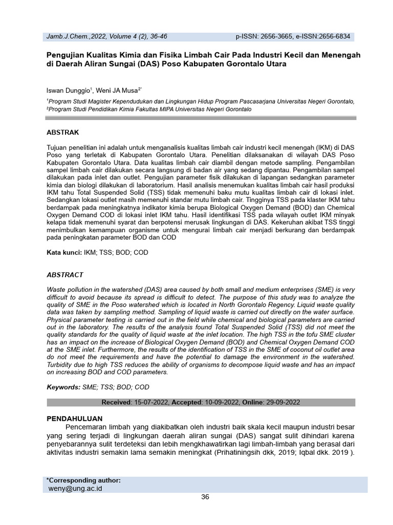 Pengujian Parameter Limbah | PDF