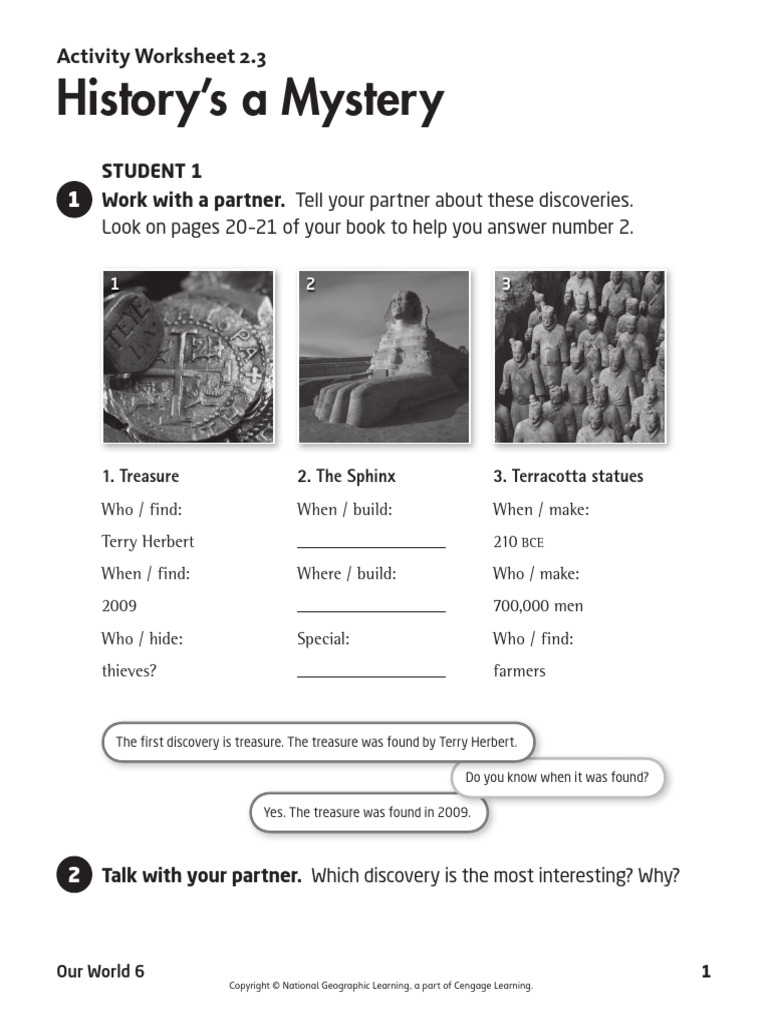 OW L06 U02 03 Worksheet | PDF | Archaeology
