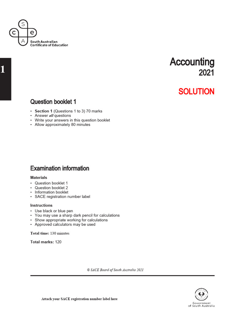 2021 Accounting Examination Solution (3) | PDF | Cash Flow Statement ...